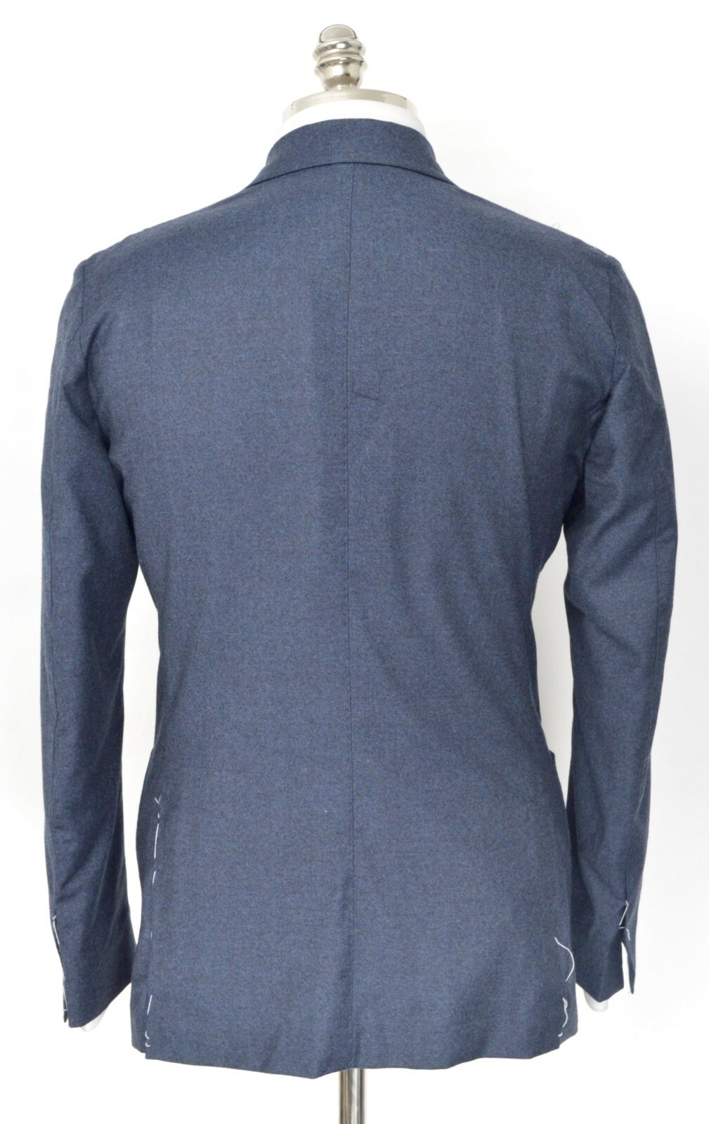 NWT KITON KIRED Submariner Blue Mélange Lt Flannel Wool Suit 40 R (EU ...