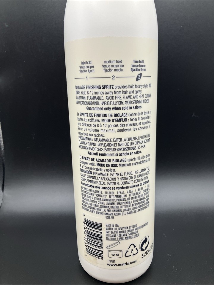 Matrix Biolage Blue Agave Finishing Spritz Non Aerosol Hairspray 16.9 ...