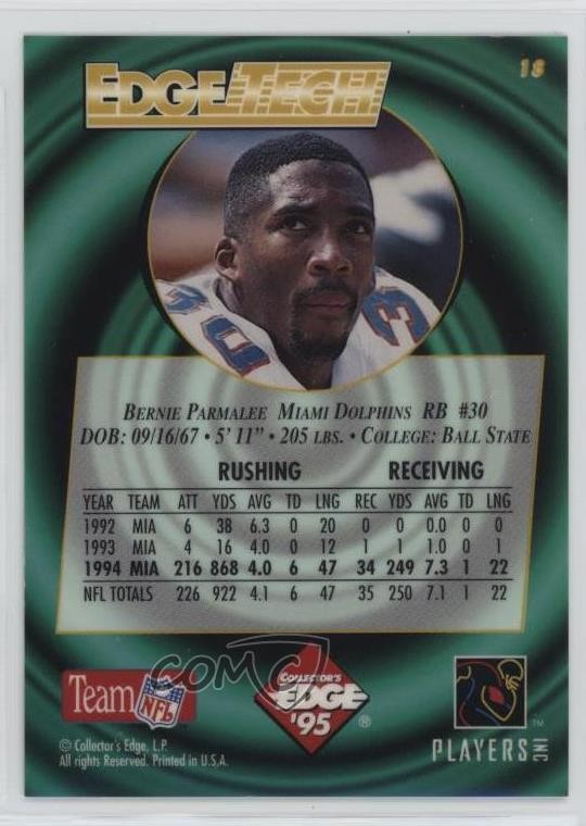 1995 Collector's Edge EdgeTech Circular Prism Bernie Parmalee #18 | eBay