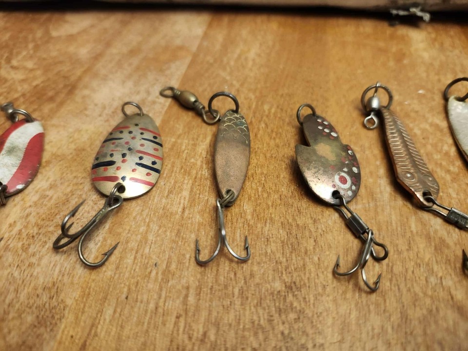 Lot of 10 Vintage Trout Fishing Spoons Small Delfin Thommen Chelly ...