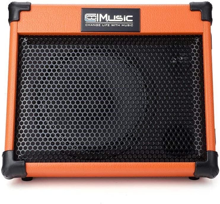 CoolMusic Acoustic Guitar Amplifier, 20 Watt Portable Bluetooth Amp for ...