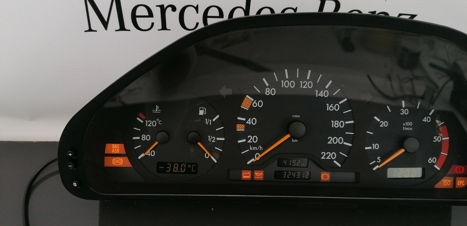 MERCEDES BENZ W202 C-Klasse Diesel Instrument Cluster Speedometer ...