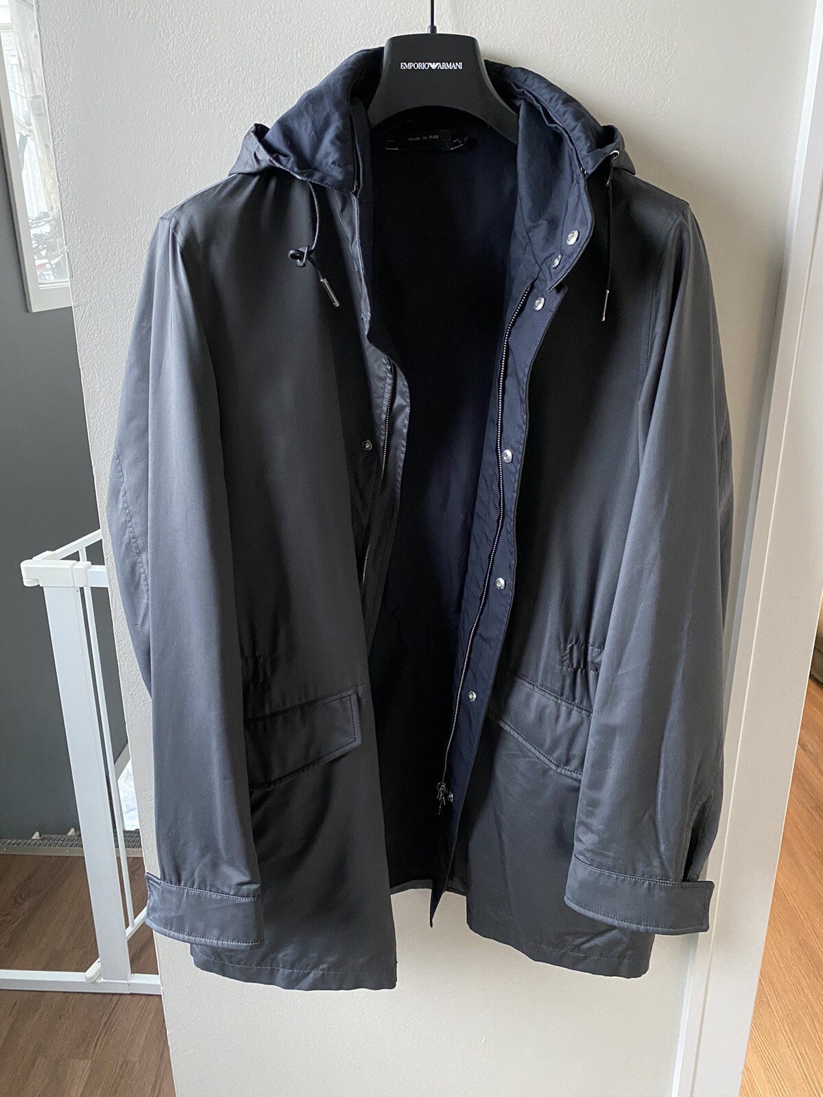 Ermenegildo Zegna Silk Field Jacket Dark Grey Sz 52 IT - Gem