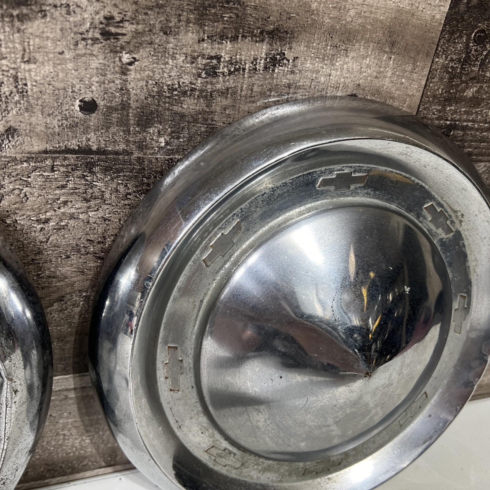 Pair 1955 1956 Chevy Belair Nomad 10.5” Dog Dish Hubcap 55 56 1950’s ...