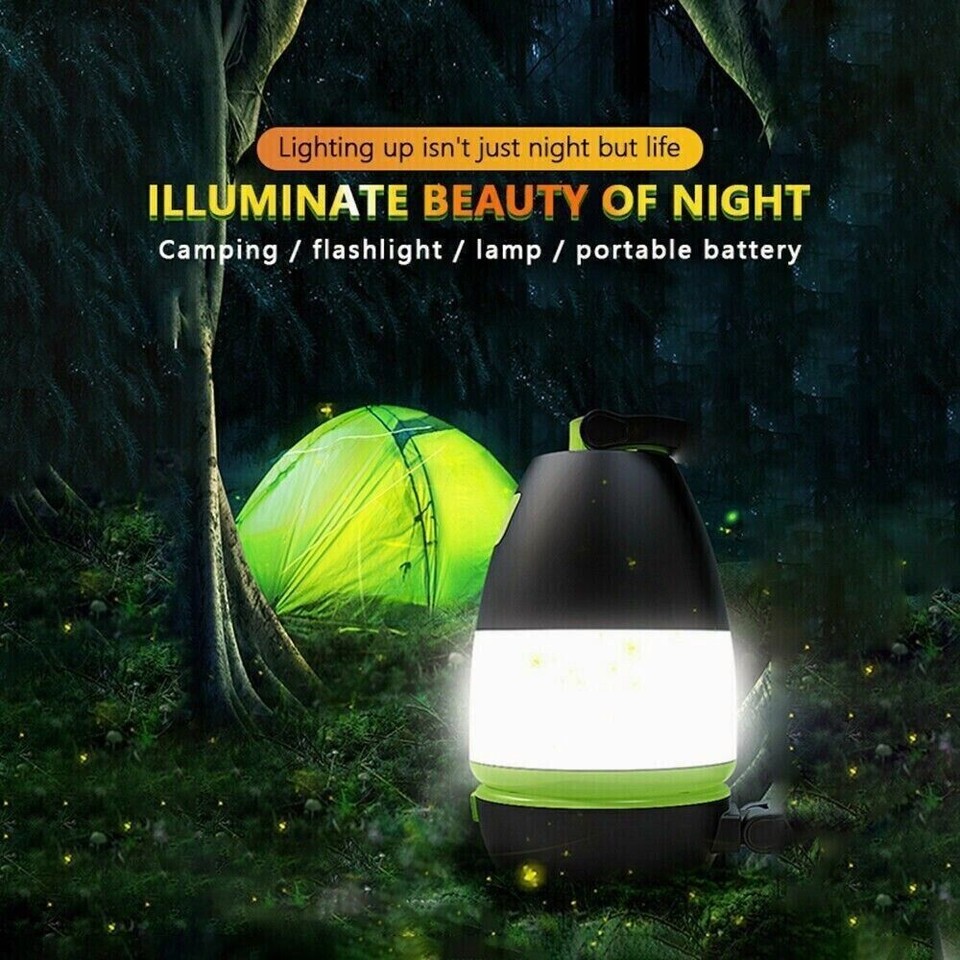 3 IN 1 USB Portable LED Flashlight Rechargeable Camping Tent Light ...