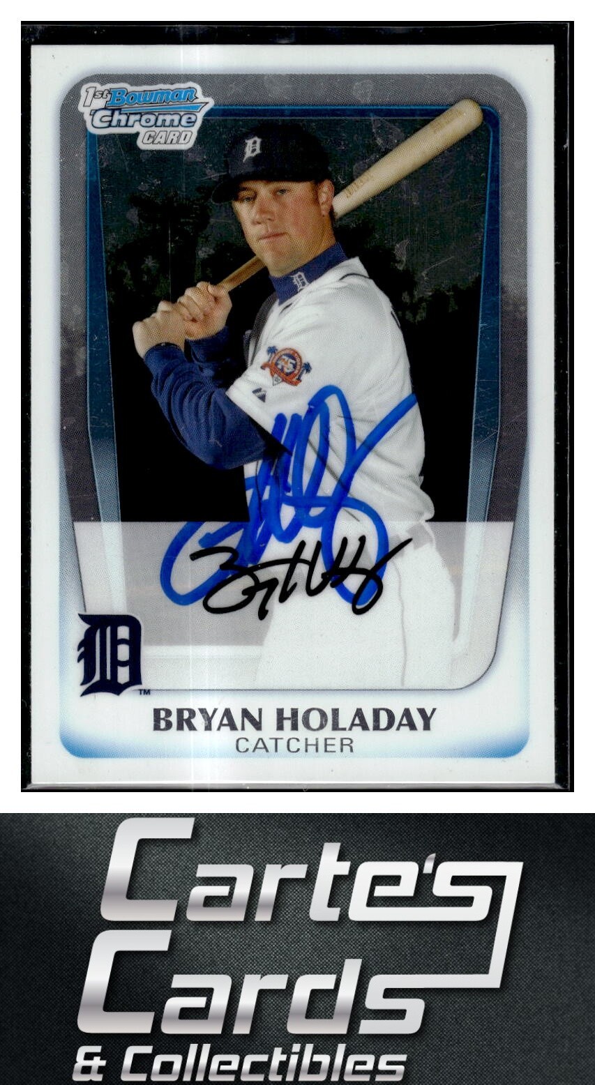 Bryan Holaday 2011 Bowman Chrome #BCP173 Tigers TTM/IP Signed ...