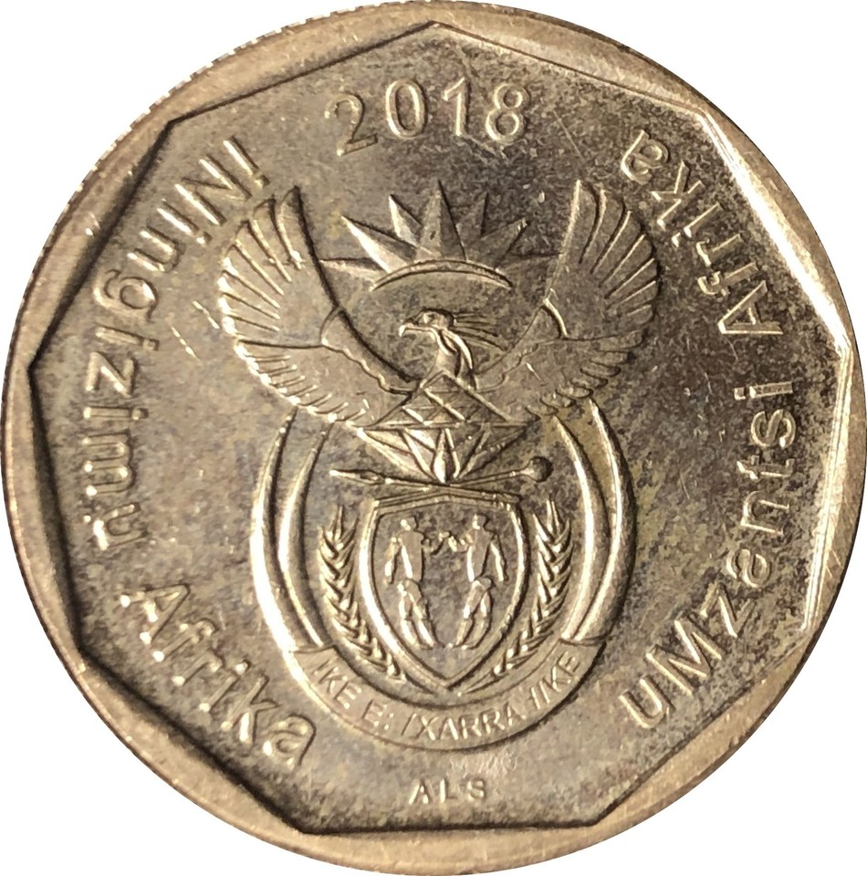 South Africa 50 Cents Coin | iNingizimu Afrika - uMzantsi Afrika | 2018 ...