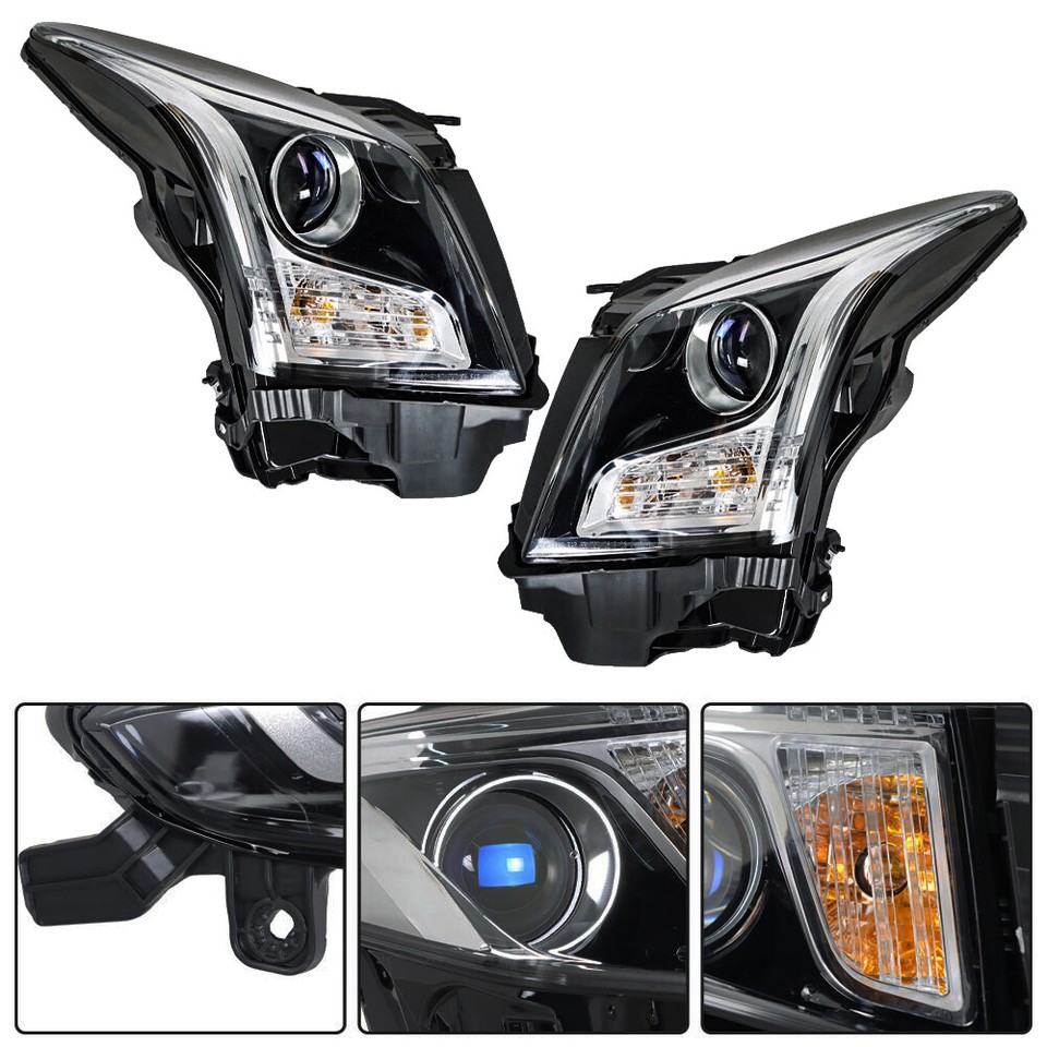 Right&Left Side Headlights Headlamps For Cadillac ATS 2013-2017 2018 ...