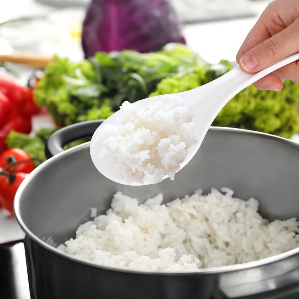 2PCS Plastic Rice Paddle Spoon Rice Scoop Non-Stick Rice Spatula Rice ...