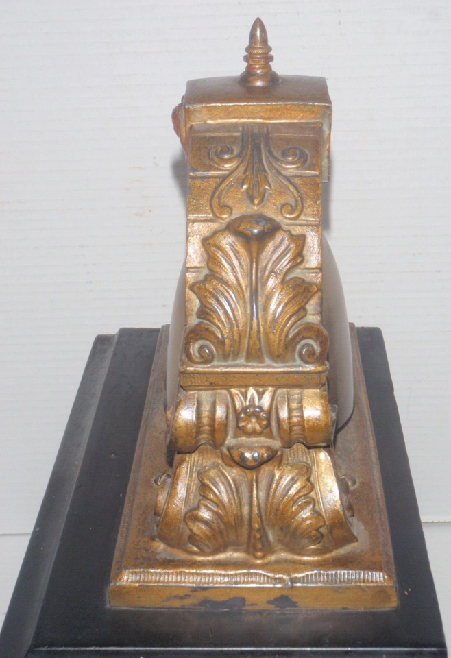 Gilbert "Curfew" Model Rare OPEN ESCAPEMENT Face Clock w/ Bell Top Runs ...