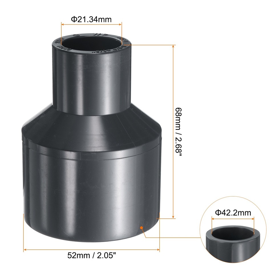 3pcs PVC Reduce Coupling 1-1/4 x 1/2" Increaser/Reducer Coupling Pipe ...