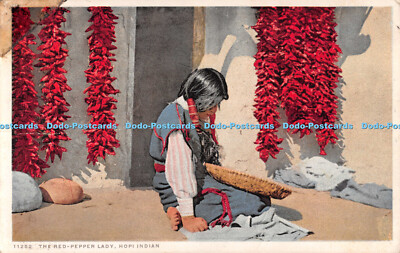 R531601 Hopi Indian The Red Pepper Lady Detroit Publishing Phostint | eBay
