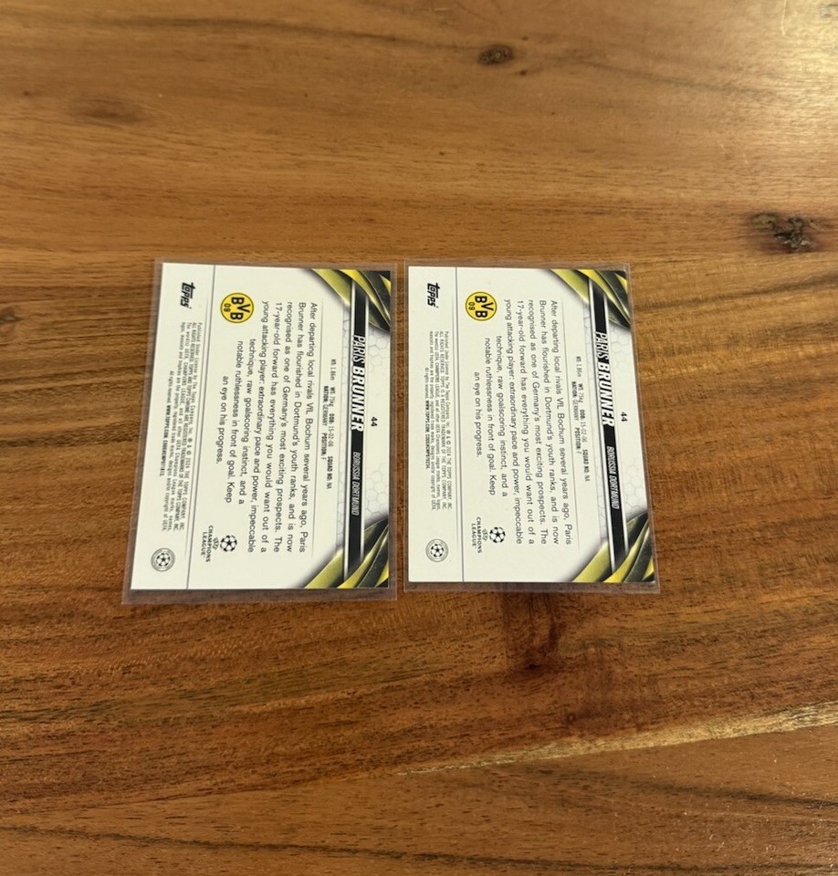 Paris Brunner 2023-24 Topps Chrome UEFA Champions + Base Rookie RC ...