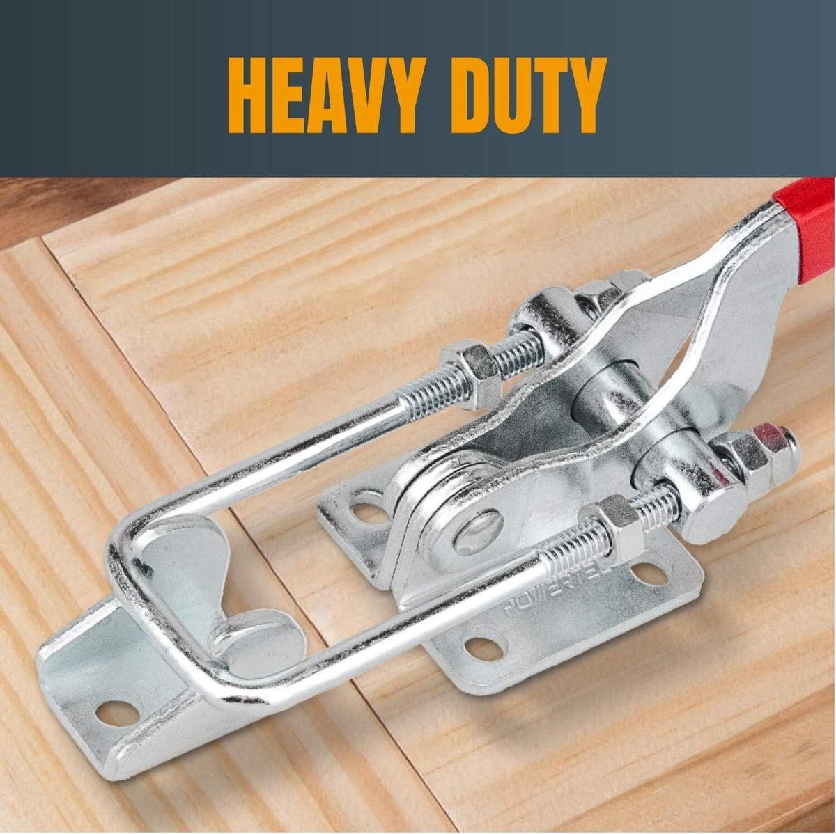 2000 Lb Capacity Clamp POWERTEC Heavy-Duty Latch-Action Toggle Clamp ...