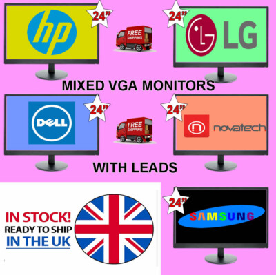 CHEAP Monitor 24" Inch PC Computer LCD VGA TFT HD FLATSCREEN DELL HP ...