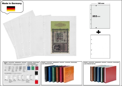 10 Look 1-7396-W Banknote Sleeves Premium 1x 190x253mm + White ZWL for ...