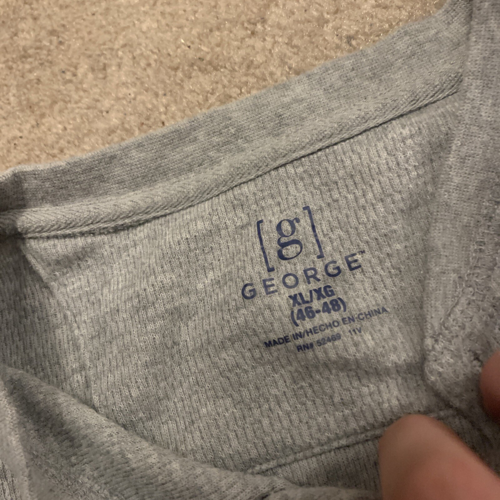 george long sleeve grey t shirt size xl | eBay