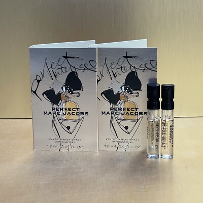 2PCS) MARC JACOBS PERFECT INTENSE EAU DE PARFUM 0.04OZ-1.2ML SAMPLE ...