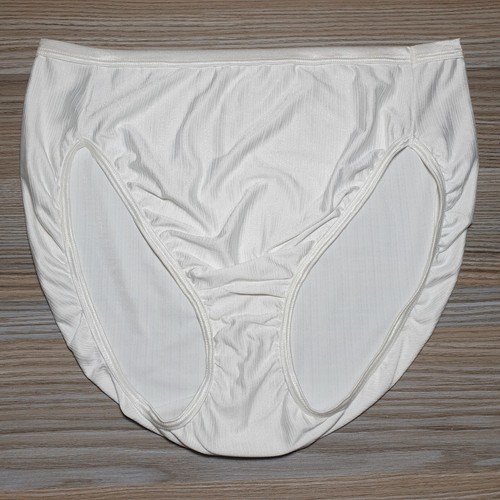 VTG Vanity Fair Panty Slippery White Nylon Spandex Silky Brief Sz 7/L ...