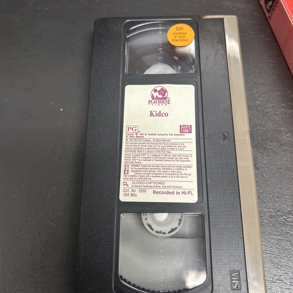 Kidco 1984 VHS Tested Former Rental Scott Schwartz Clifton James Cult ...
