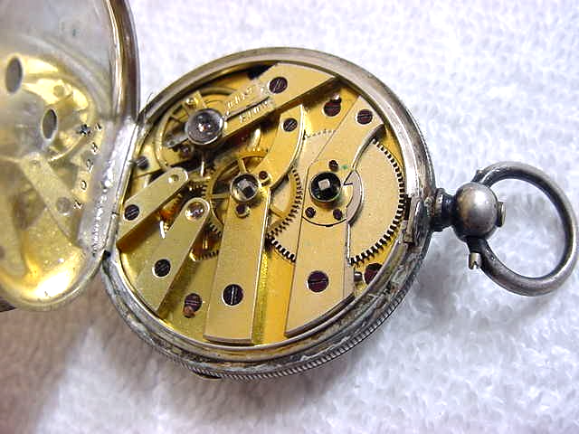 Vintage STERLING SILVER antique 1800 PorcelainDl W. CARTER pendant ...