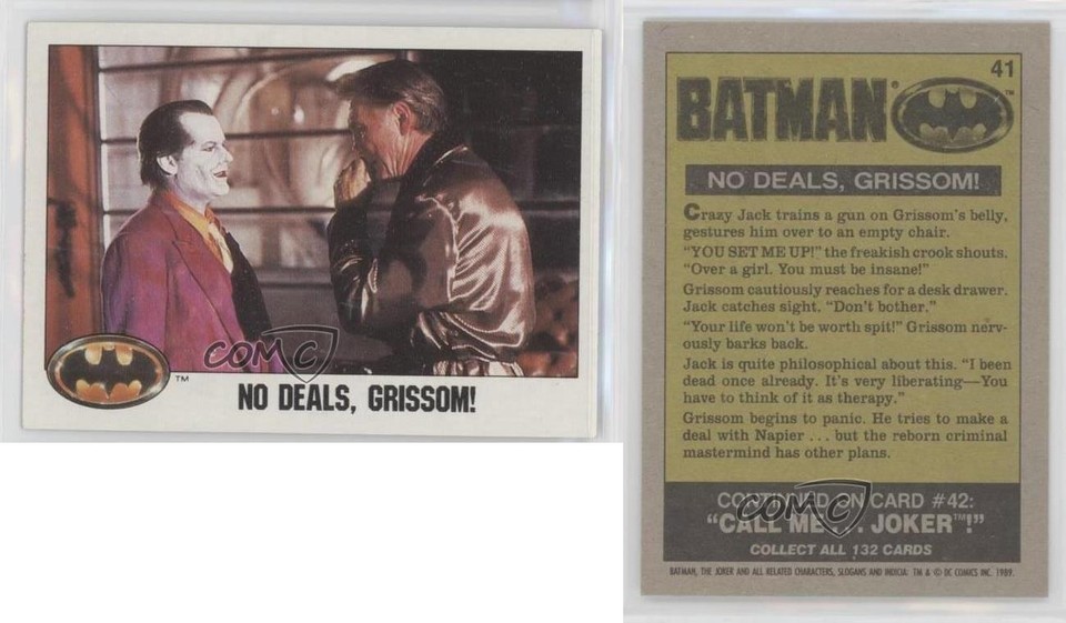 1989 Topps Batman The Joker Carl Grissom No Deals Grissom! #41 0a3 | eBay