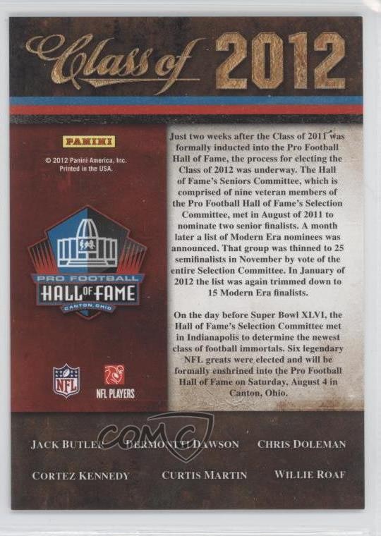 2012 Hall of Fame Class Jack Butler Dermontti Dawson Chris Doleman ...