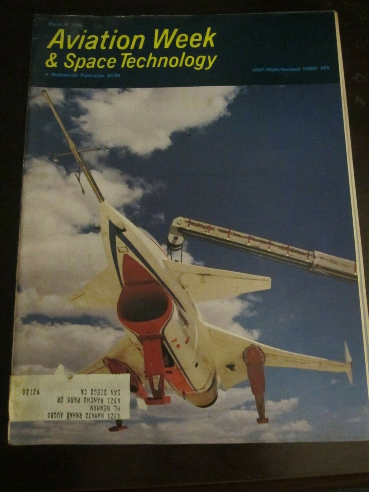 Aviation Week Space Technology March 1979 USAF NASA Rockwell HiMAT RPV ...