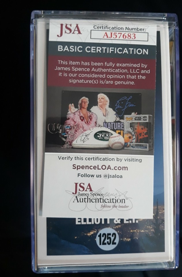 Signed Matthew DeMeritt & Henry Thomas Elliott & E.T. 1252 Funko Pop ...