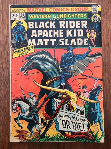 Western Gunfighters #14 Black Rider Apache Kid Marvel Comic Book 1973 ...