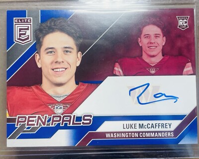 2024 Panini Donruss Elite - Pen Pals Blue Ink #PAL-LMC Luke McCaffrey ...