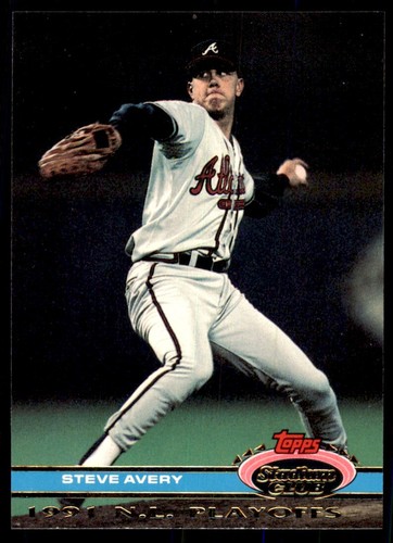 1991 Stadium Club Stadium Set Steve Avery Baseball Cards #9 | eBay