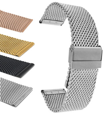 22mm Metal Mesh Watch Band Milanese Strap for Omega Seamaster Planet ...