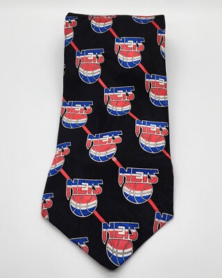 RARE Vintage RM Studio NBA New Jersey Nets SILK Neck Tie Brooklyn ...