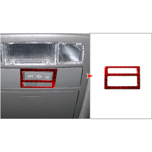 Red Carbon Fiber Overhead Light Console Button Cover Trim For Toyota ...