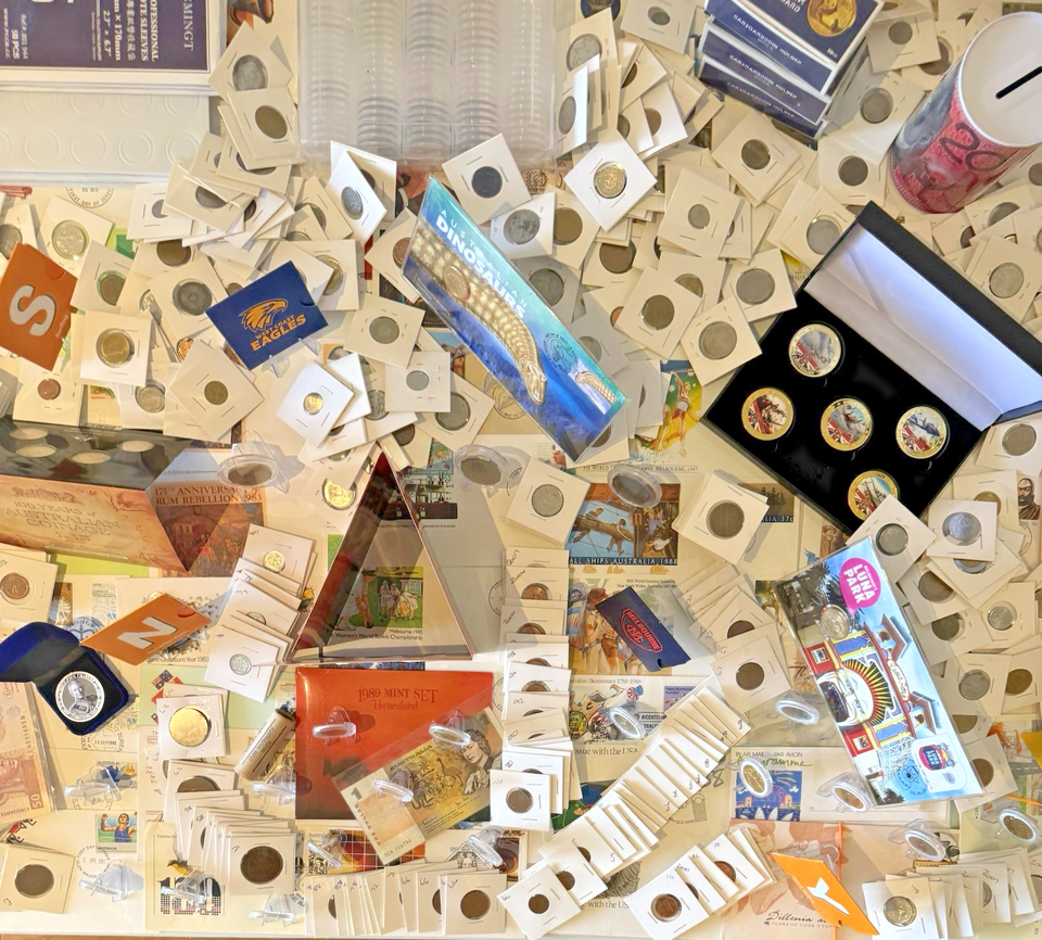 1200 ITEMS OZ & WORLD COINS NOTES MINT SETS PNC FDC $1 NOTES ROYALS RAM ...