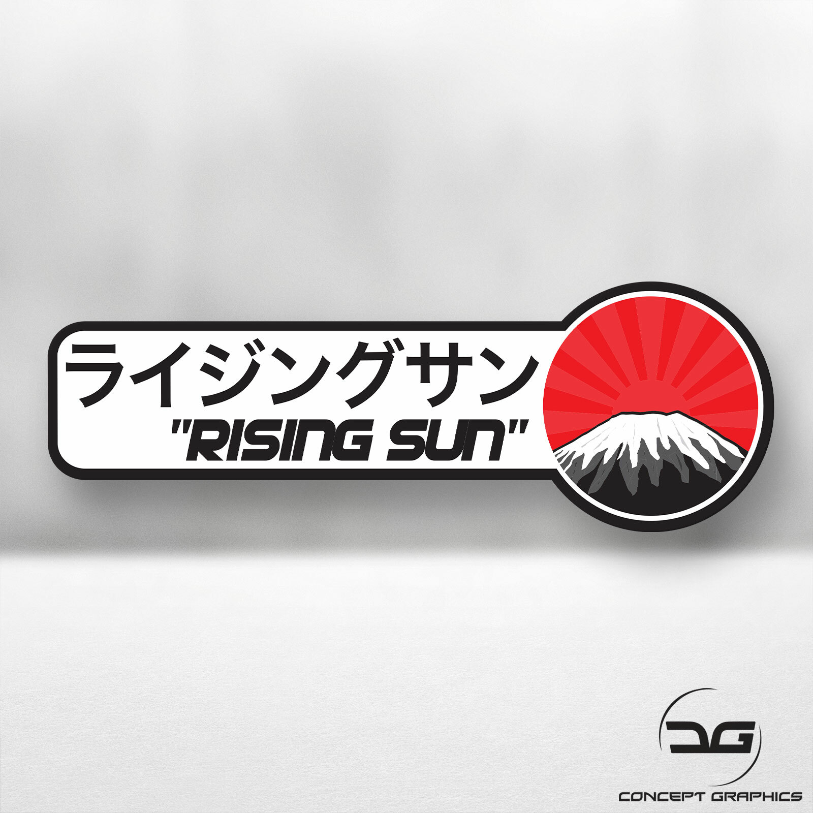 JDM Kanji Rising Sun Mount Fuji Funny Jap Drift Car Window Vinyl Decal ...