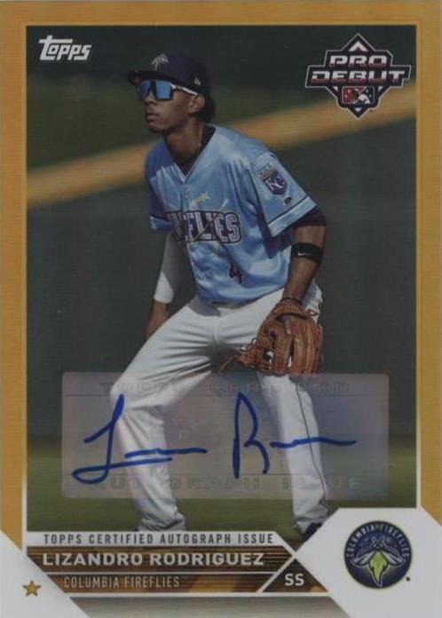 2023 Topps Pro Debut - Lizandro Rodriguez #PD-92 Gold Foil Autographs ...