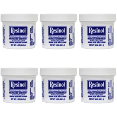 6 Pack Resinol Medicated Ointment For Skin Irritations 3 Oz Each | eBay