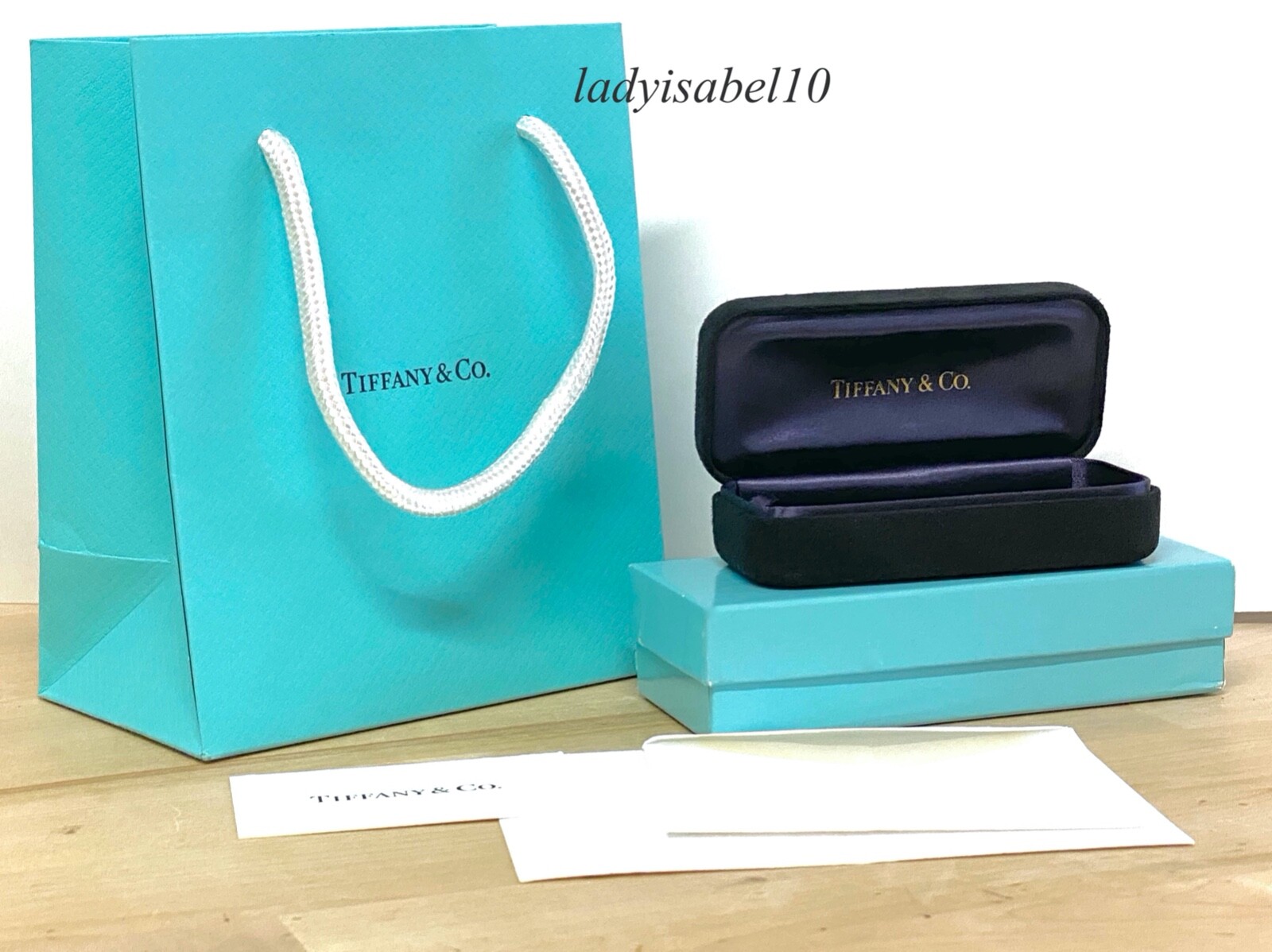 Tiffany Co. Packaging Black Suede Blue Box Gift Bag For Tie Clip Brooch ...