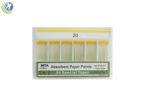 Paper Points .04 Taper #20 Sterilized Endodontic Root Canal Obturation ...