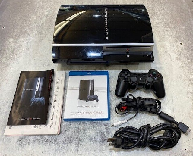 Sony Playstation 3 PS3 CECHK01 Fat Console w/ Controller & Accessories ...