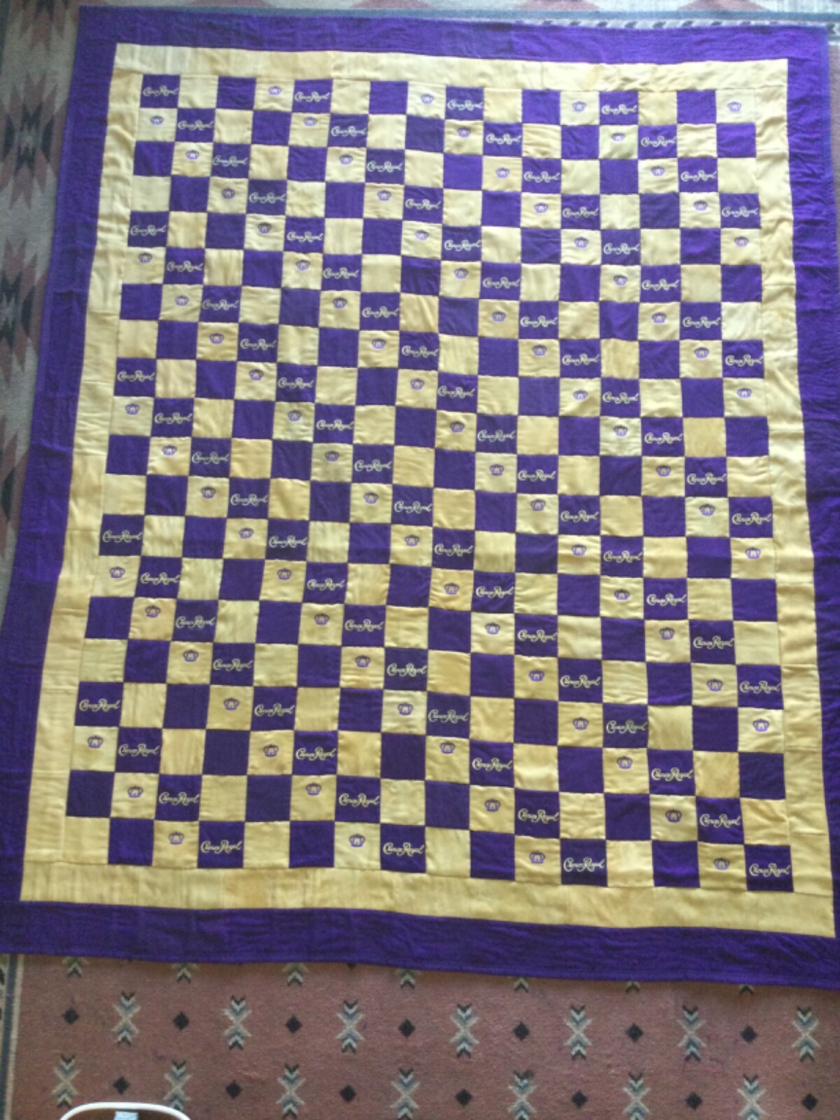 CROWN ROYAL PURPLE AND GOLD QUILT MADE FROM MORE THAN 160 BAGS | eBay