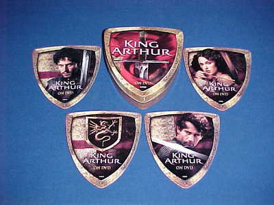 KING ARTHUR MOVIE PROMO SHIELD COASTER SET UNUSED OWEN KNIGHTLEY ...