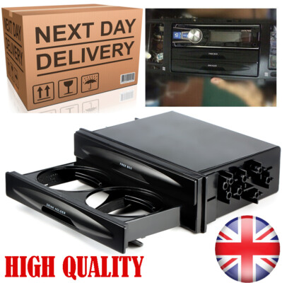 Universal Car Single/Double Din Radio Pocket Kit w/ Drink-Cup Holder ...