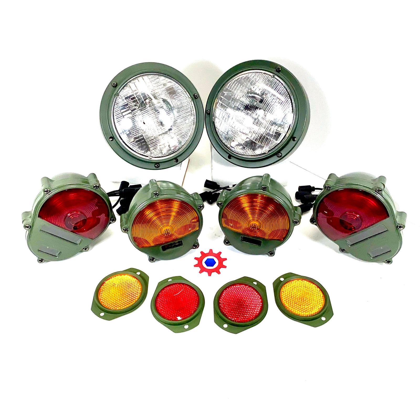 Set of Lights-24v, Reflectors, Front Blackout - No Markers Humvee M35 ...