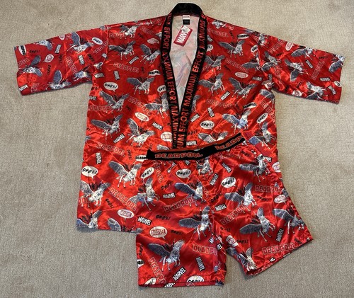 Deadpool Robe & Short Set Marvel Size Large NWT MAXIMUM EFFORT ...