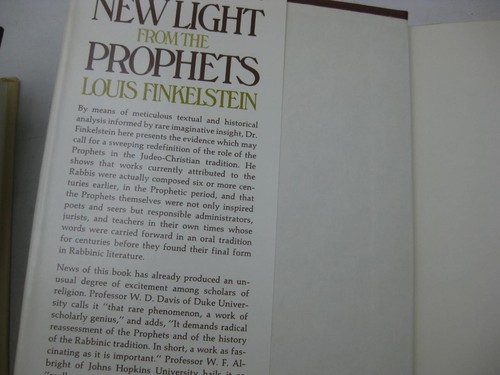 New light from the prophets by Rabbi Louis Finkelstein | eBay
