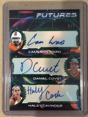 2024 Leaf Futures Triple Time Auto Cameron Ward, Daniel Cuvet, Haley ...