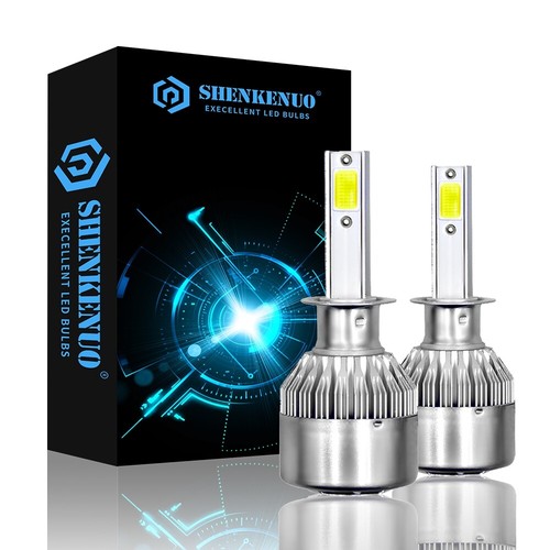2x H1 8000K Super Bright Ice Blue 10000LM LED Headlight Bulb Kit High ...